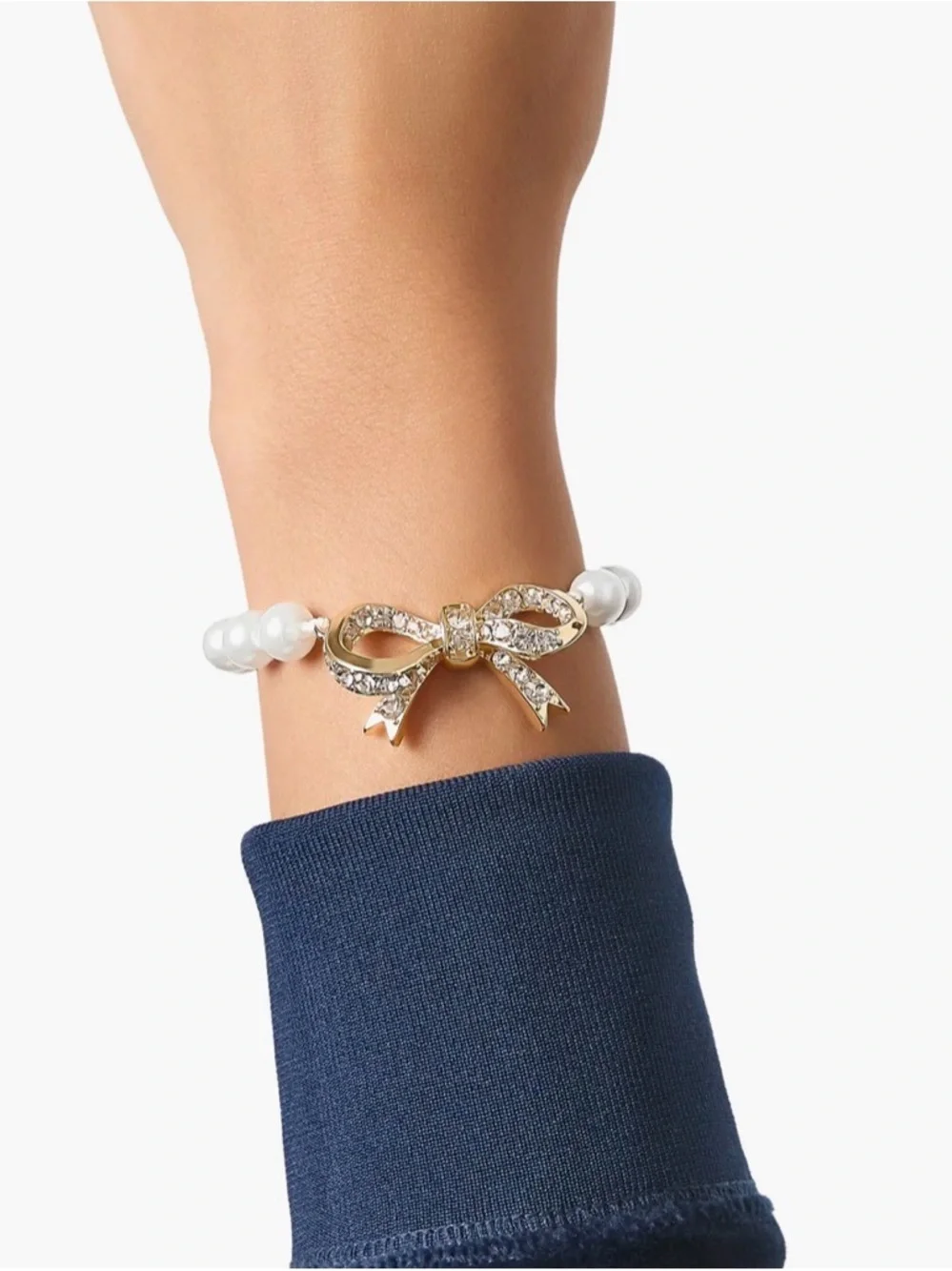 Juicy Couture | Jewelry | Juicy Couture Nib Pearl Bracelet With Pave ...